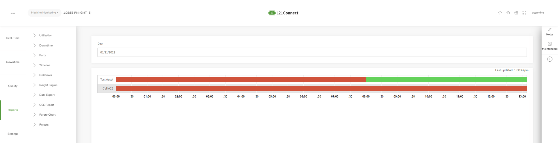 Machine Connect - Reports – L2L