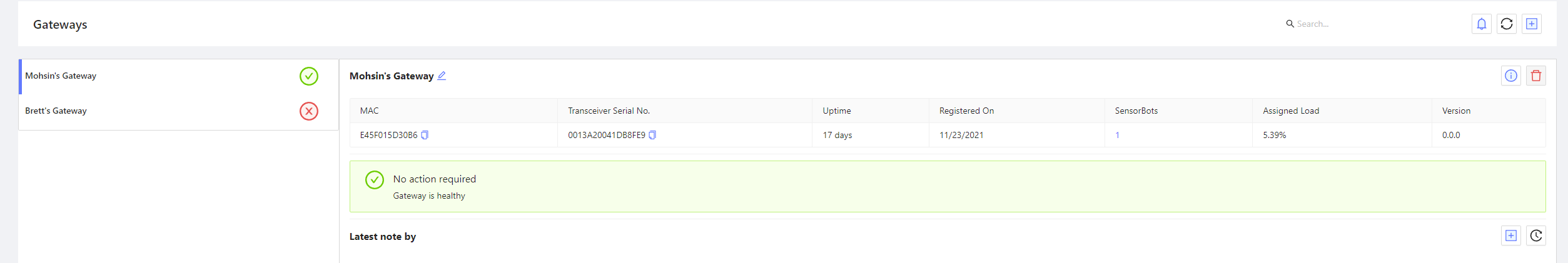 Machine Connect - Settings – L2L