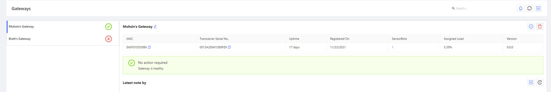 Machine Connect - Settings – L2L