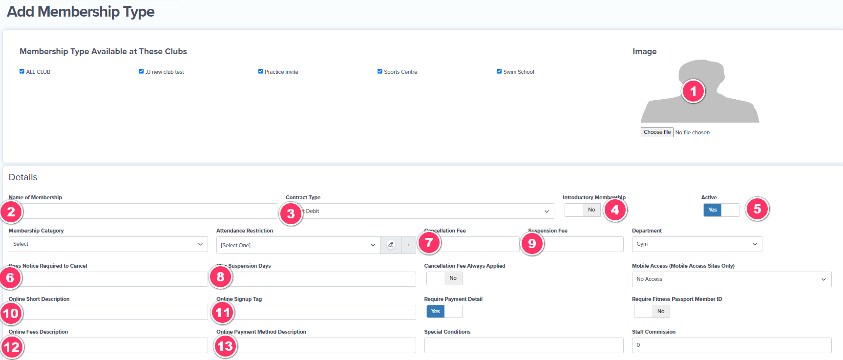 Create a Membership Type – Clubfit Software
